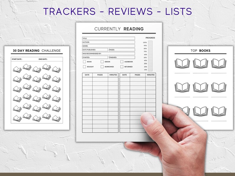 Printable Reading Planner Book Journal Book Tracker Reading Log Book ...