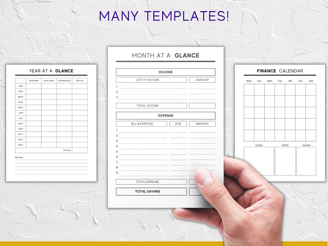Finance Planner Printable Budget Planner Bundle Monthly,annual ...