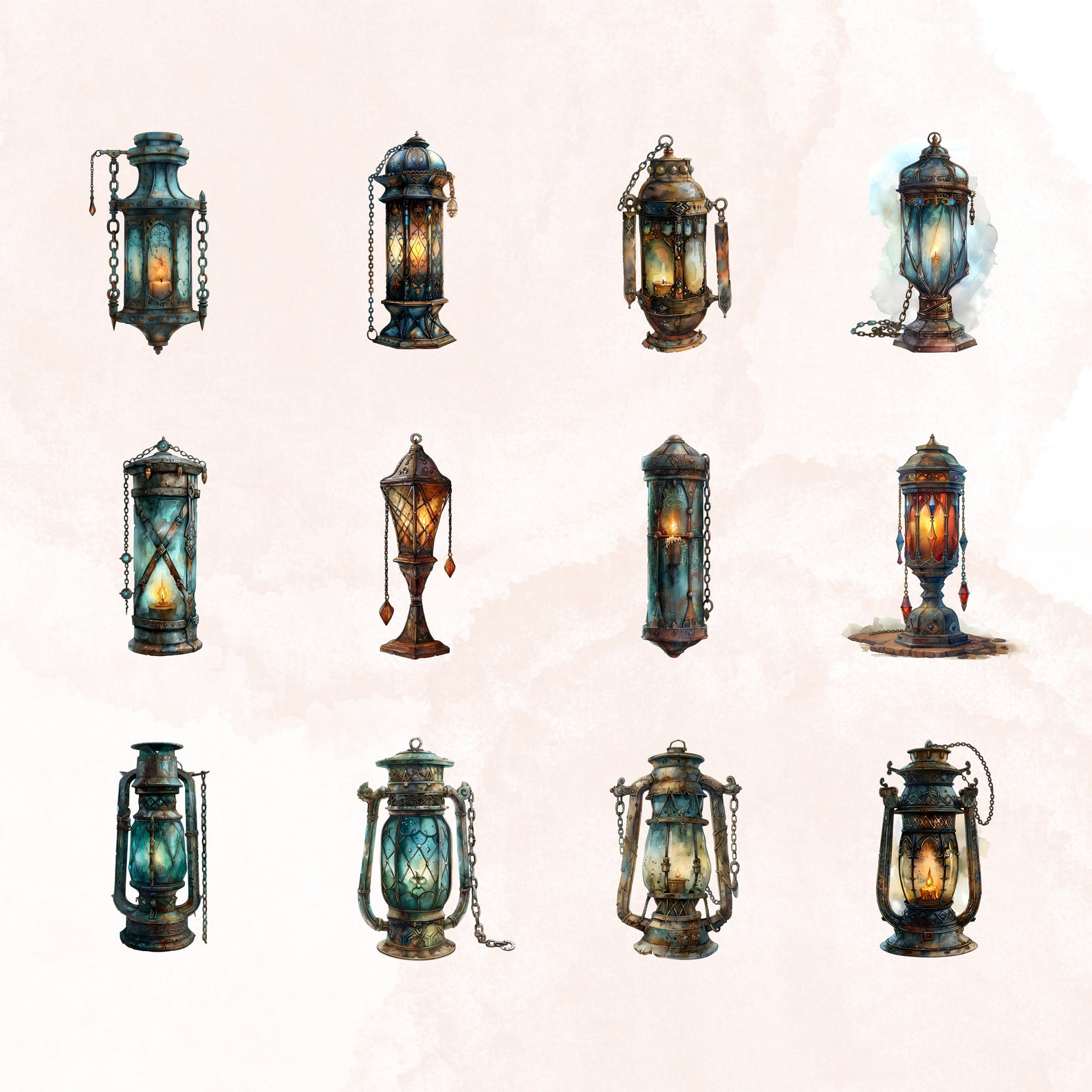 Magical Lantern Clipart, Magical Clipart, Fantasy Lantern Lamp Clipart ...