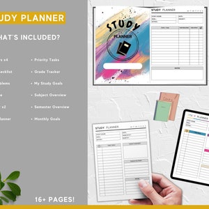 Study Planner Printable | Student Planner | College School Planner ...