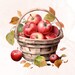 Apples Basket Clipart, Fruits Clipart, Apple Clipart, Red Apple ...