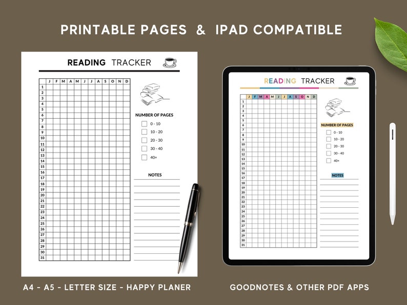 Printable Reading Planner Book Journal Book Tracker Reading Log Book ...