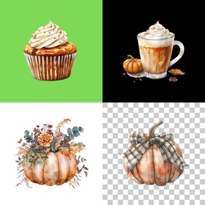 Watercolor Pumpkins Clipart Bundle, Autumn Clipart, Fall Graphics Png ...