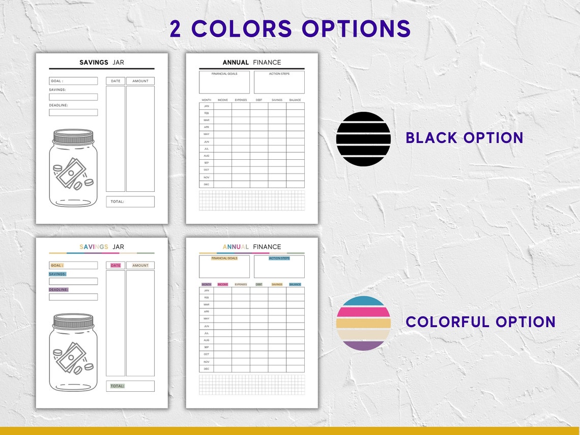 Finance Planner Printable Budget Planner Bundle Monthly,annual ...