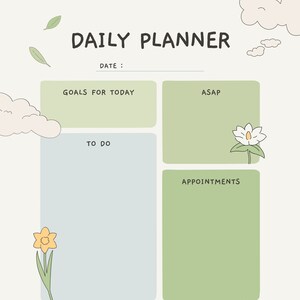 Four Fun and Simple Daily Planner Templates - Etsy