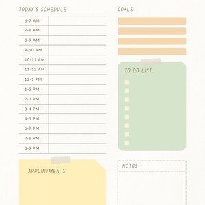 Four Fun and Simple Daily Planner Templates - Etsy