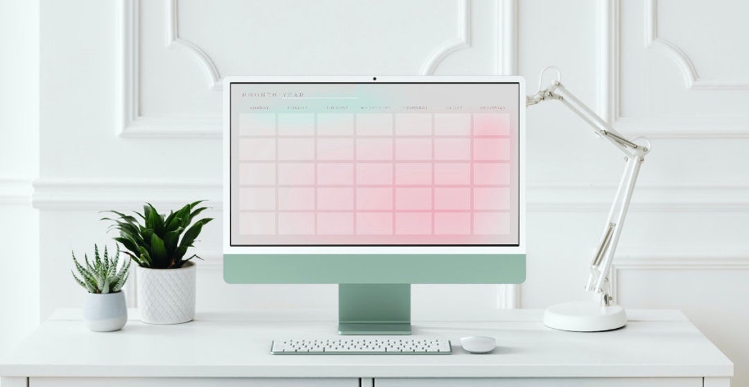 Customizable Monthly Calendar (print and Digital) - Etsy
