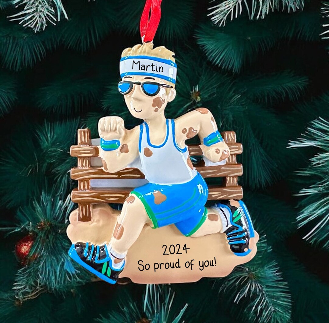 Personalised Muddy Runner Ornament - Gift for Runners - Unique ...