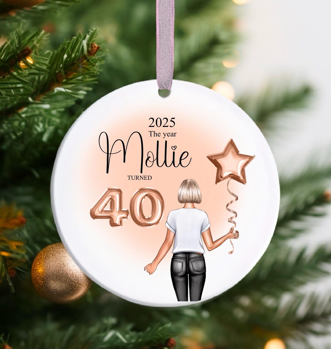 Personalised Birthday Tree Bauble/ornament Xmas Personalized Customised ...