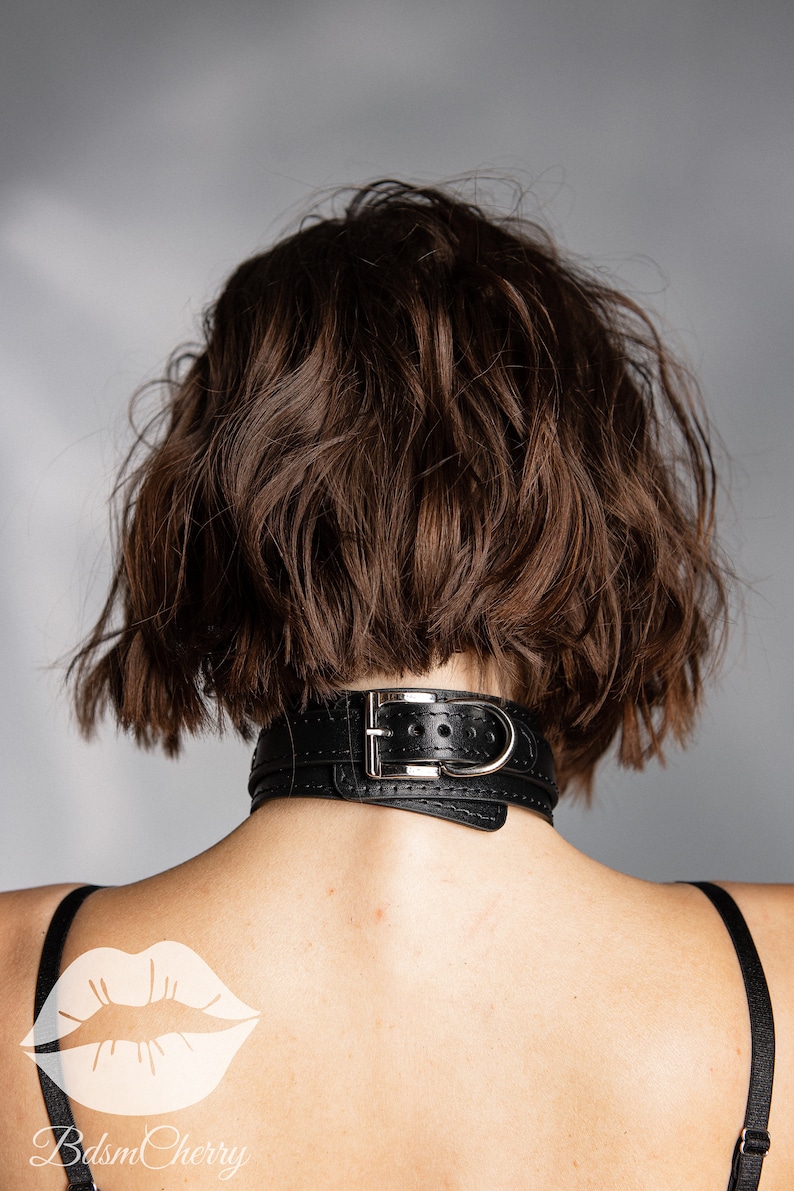 Leather Collar Choker, Choker With Leash, Leash for Woman, Leash for ...