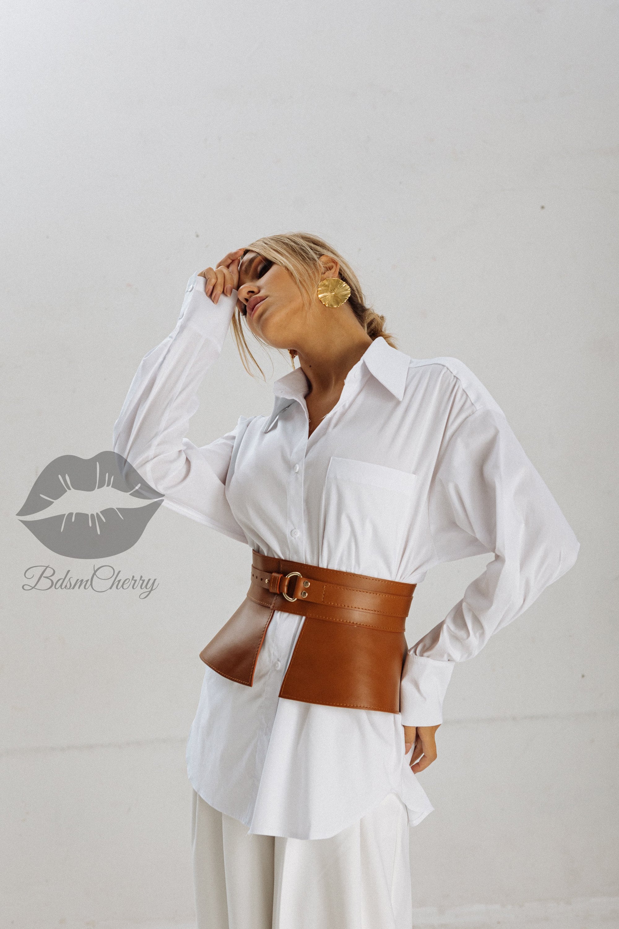 Leather Basque Skirt, Leather Peplum Belt, Leather Peplum Skirt, Wide ...