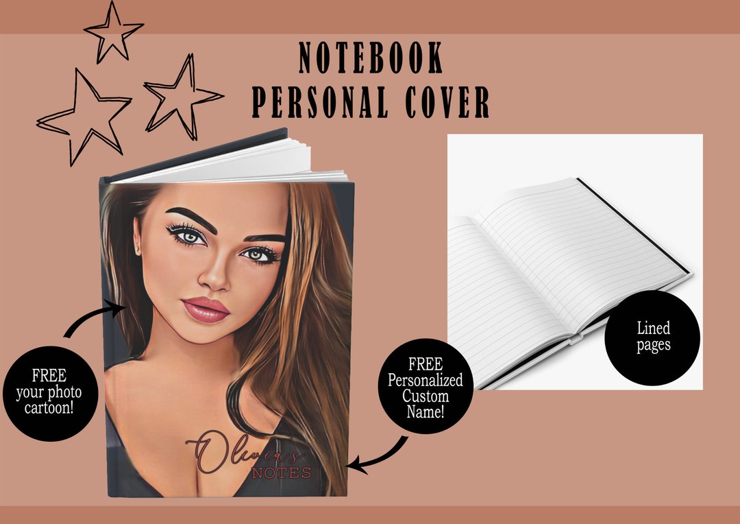 Personal Hardcover Notebook Photo Cartoon Cover Journal - Etsy