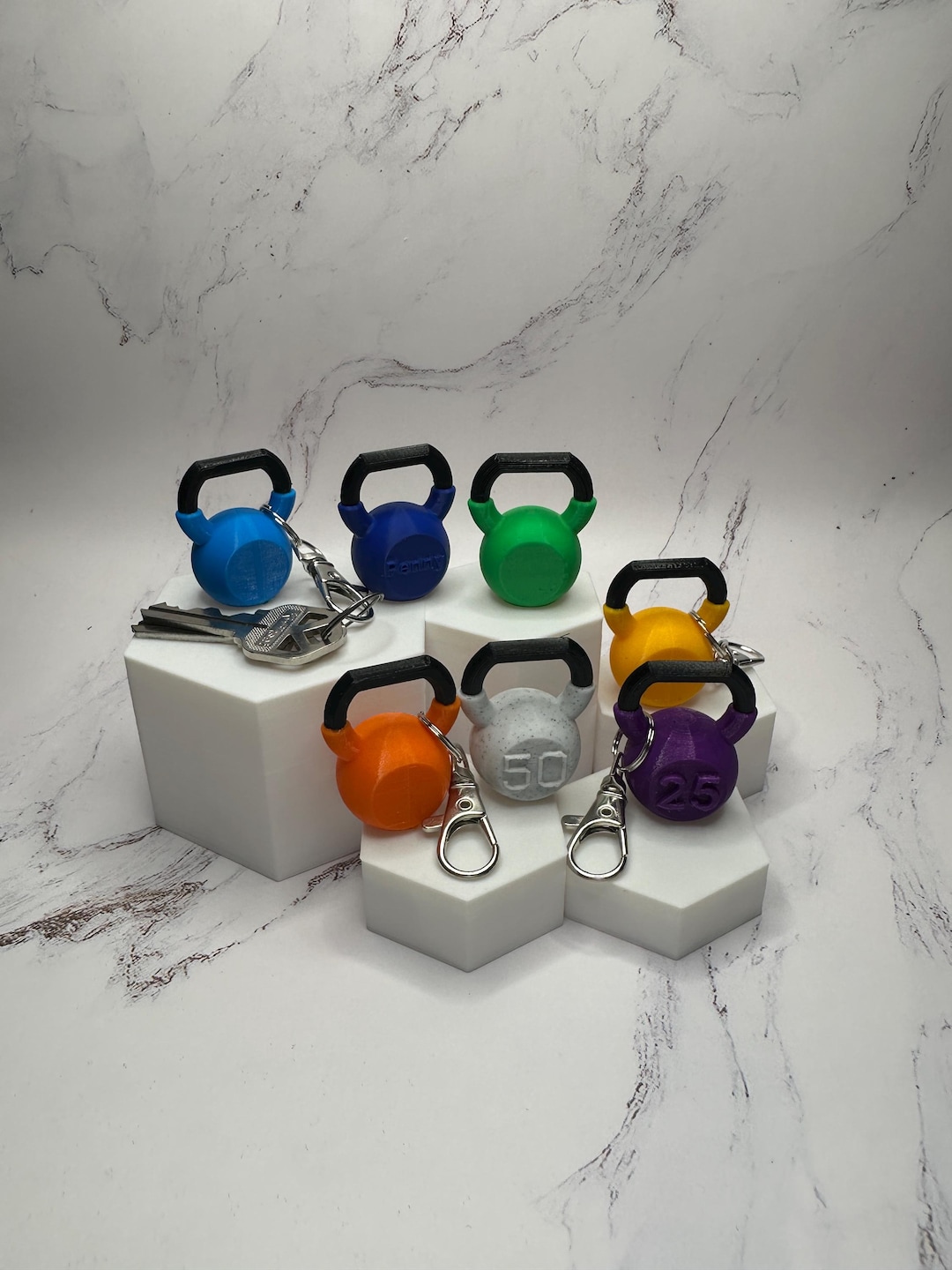 Personalized Kettlebell Keychain: 3D Printed Gym Gift - Etsy UK