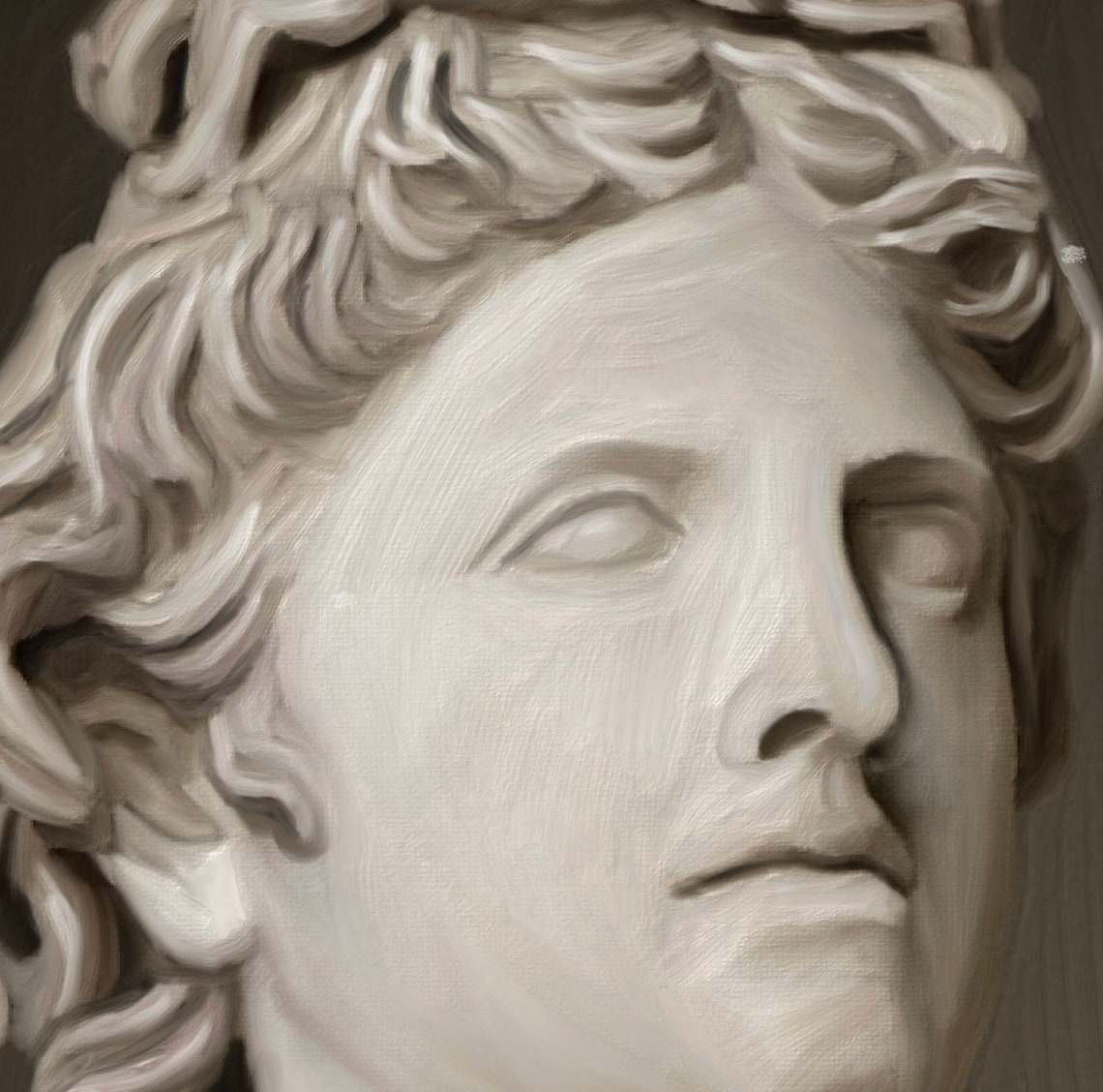 Greek/roman God Apollon / Apollo Digital Oil Painting - Etsy