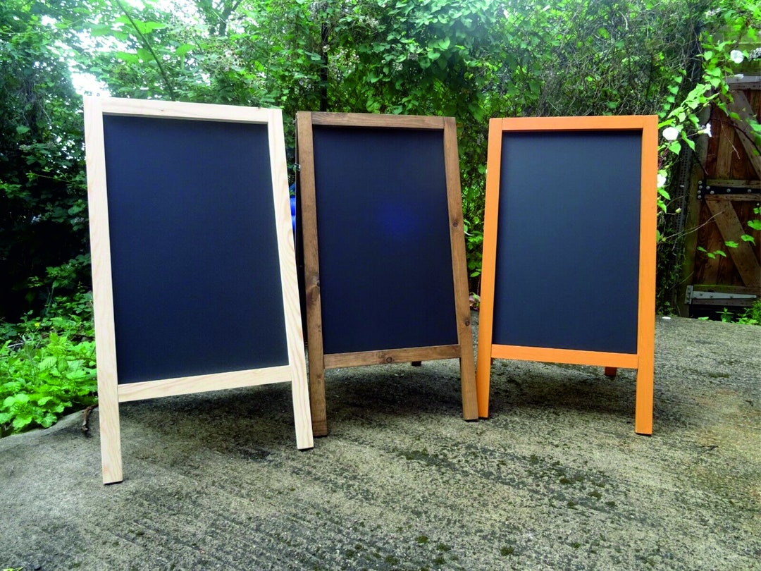 Slim Wooden A Board for Use With Traditional Chalk - Sandwich Oard ...