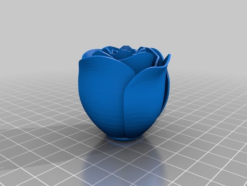 3D Printing Rose Digital STL File Download, Ready to 3D Print Flower ...