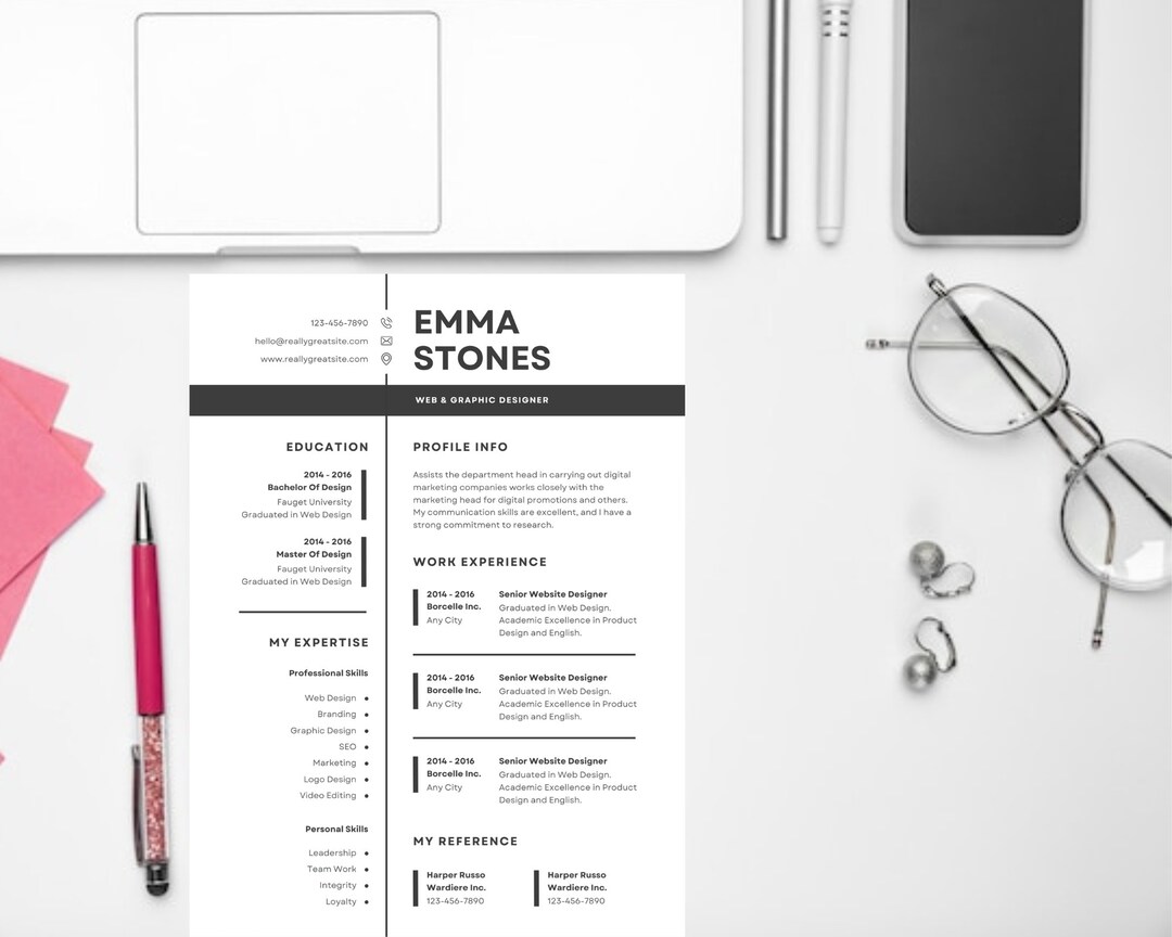 Plantilla CV de diseñador gráfico y web / CV minimalista 2023 ...