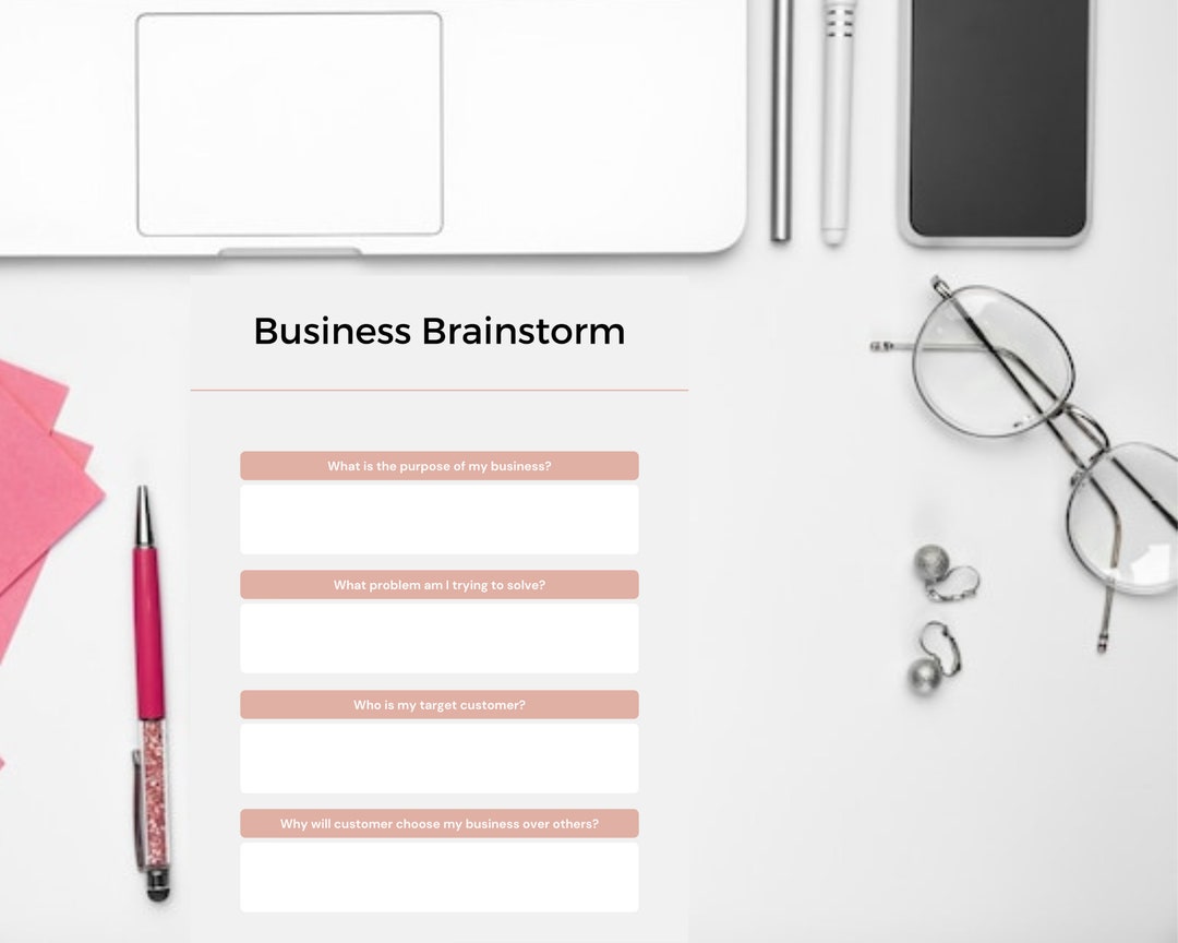 Printable Business Brainstorm Planner Printable Budget Planner Small ...