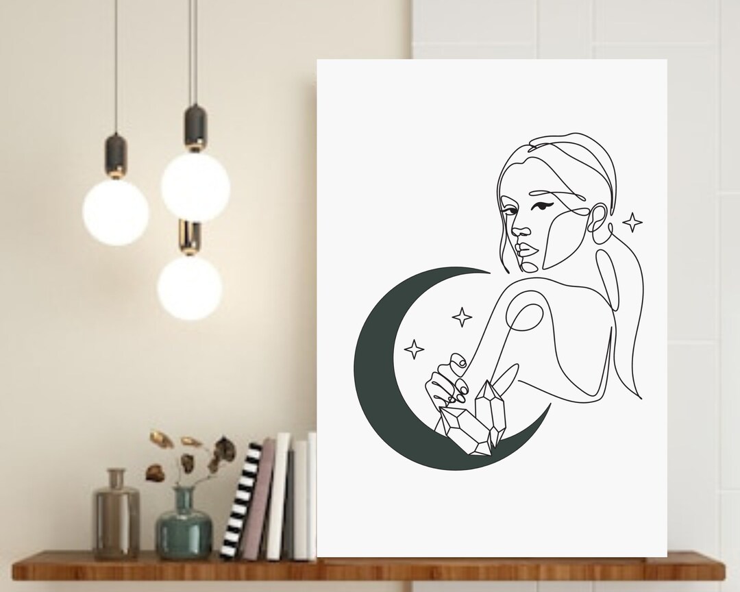 Printable Line Art Famine Line Art Wall Art Home Décor Trendy Wall Art ...