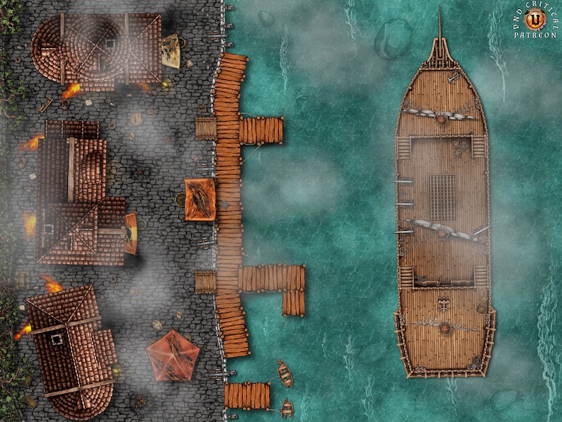 Shipyard Maps 10 Pack critical Maps Battle Map, Pathfinder , Dungeons ...