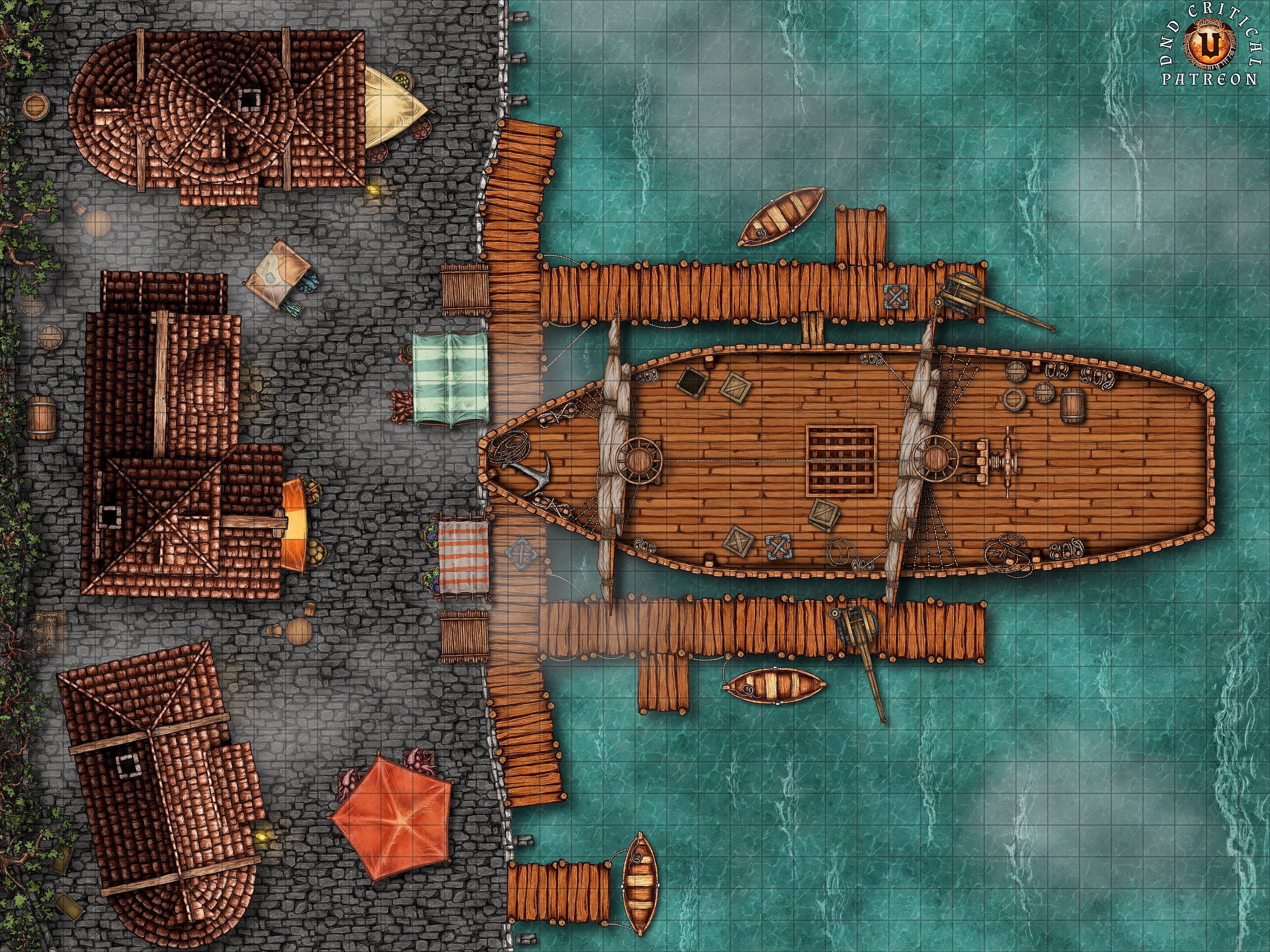 Shipyard Maps 10 Pack critical Maps Battle Map, Pathfinder , Dungeons ...