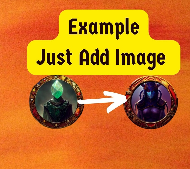 Blue Fire Monk Dnd Token Border Pack DND Token Frame/digital Token ...