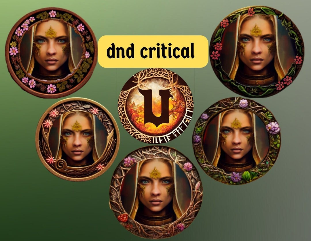Nature Druid Dnd Token Border Pack 2 DND Token Frame/digital Token ...