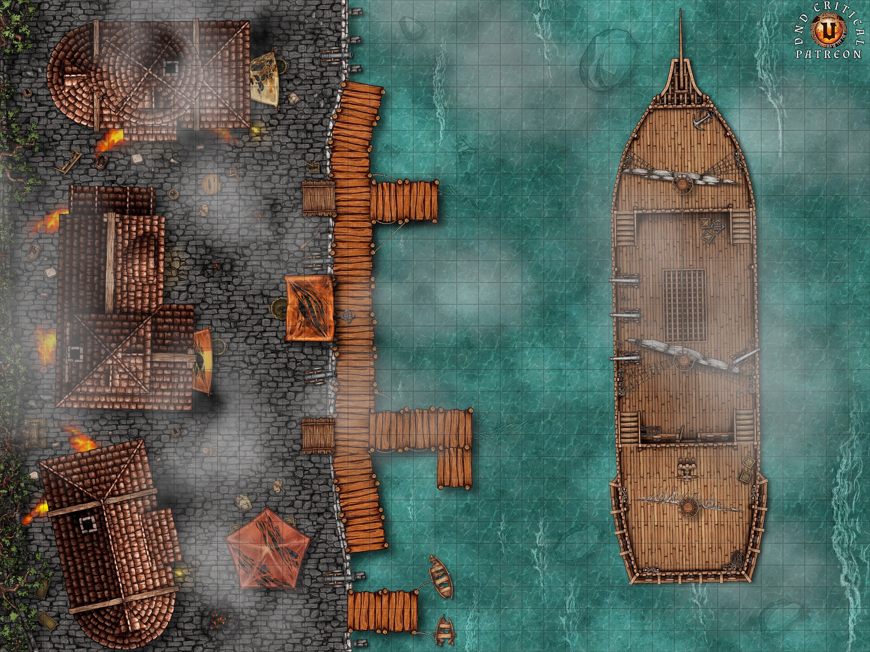 Shipyard Maps 10 Pack critical Maps Battle Map, Pathfinder , Dungeons ...