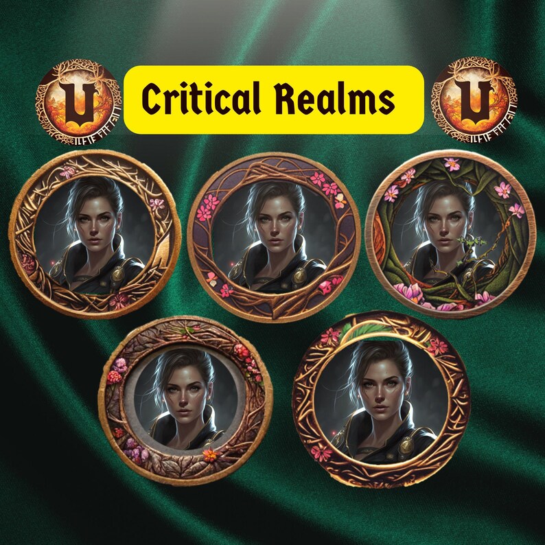 Nature Druid Dnd Token Border Pack 3 Token Frame/digital Token/tabletop ...