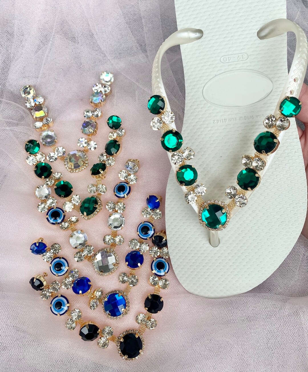 Dots and Eyes Decoration for Flip Flops, Diy Flip Flops, Chain for Flip ...