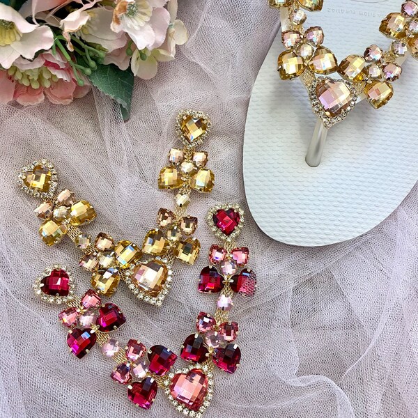 Heart Flip Flops - Etsy