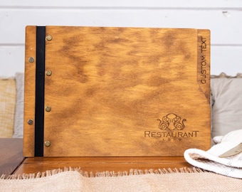 Table Menu Folder Restaurant Menu Holder Wood Menu Board Custom Menu ...