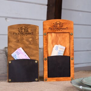 Restaurant Check Holder, Custom Check Presenter, Wooden Check Presenter ...