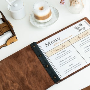 Personalized Menu Folder, Wooden Menu Folder, Drink Menu Cover, Drink ...