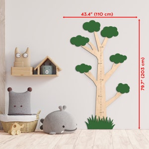 Tree Growth Chart, Growth Chart for Kids Room, Growth Chart Ruler Wood ...