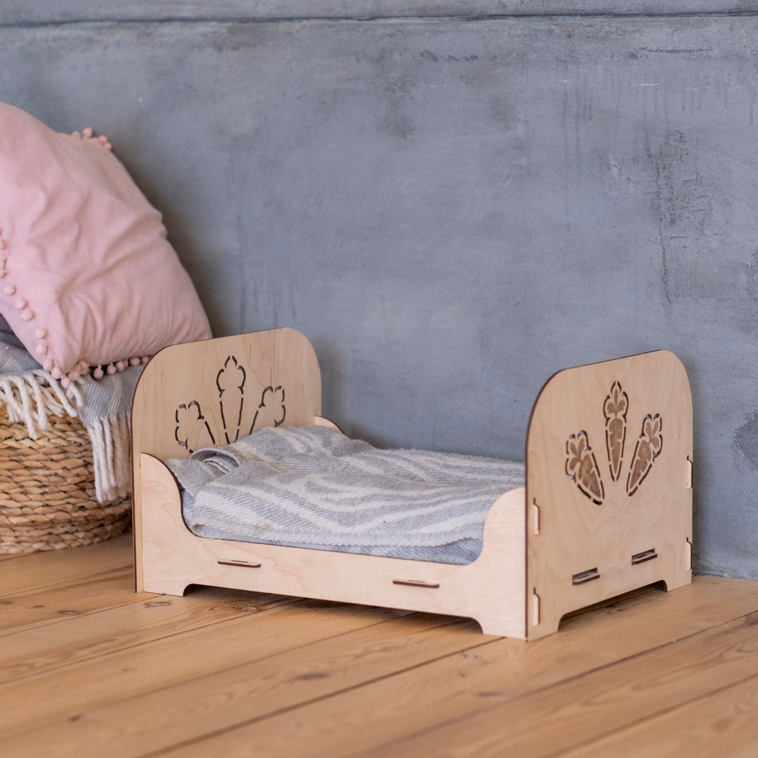 Wooden Rabbit Bed, Wooden Bunny Bed, Wooden Guinea Pig Bed , Rabbit ...
