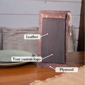 Restaurant Menu Cover, Personalized Menu Holder, Menu Holder Leather ...