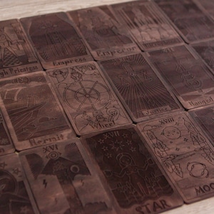 Wooden Tarot Card, Wood Tarot Cards, Tarot Cards Rustic, Engraved Tarot ...