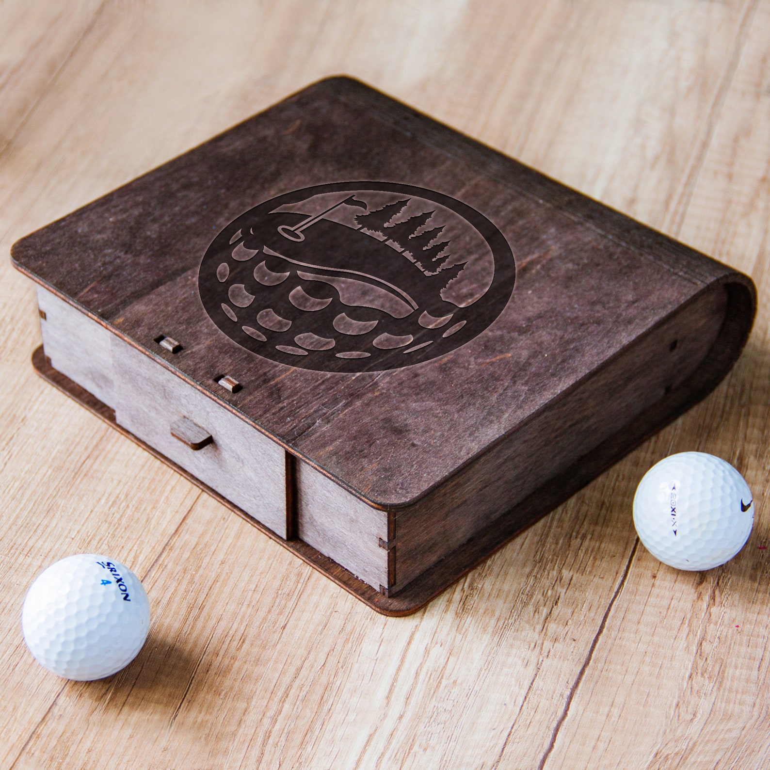 Golf Ball Box,wooden Golf Box,golf Ball Holder,golf Ball Storage,wood ...