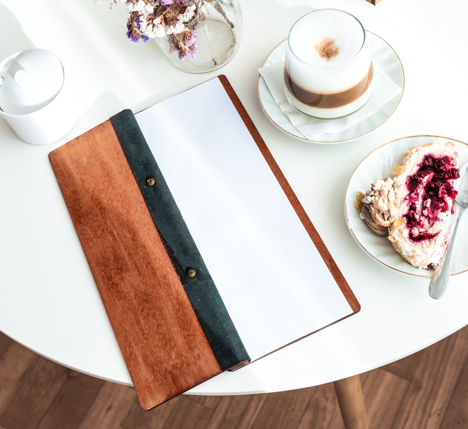 Coffee Bar Menu Folder, Coffee Menu Cover, Wooden Menu Folder ...
