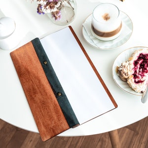 Coffee Bar Menu Folder, Coffee Menu Cover, Wooden Menu Folder ...