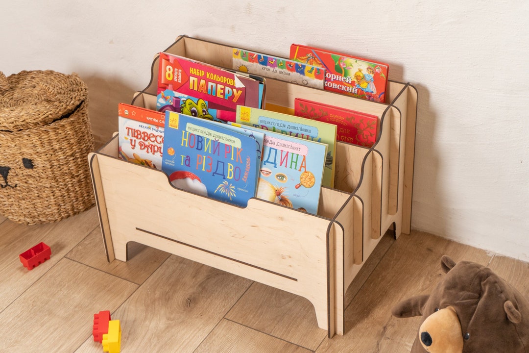 Montessori Portable Bookshelf, Montessori Bookshelf Floor, Kids Book ...