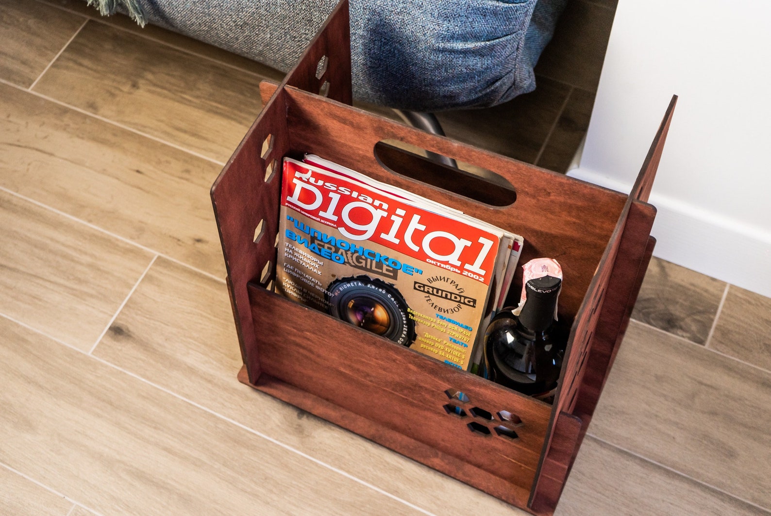 Magazine Rack Floor Magazine Rack Wood Magazine Holder - Etsy