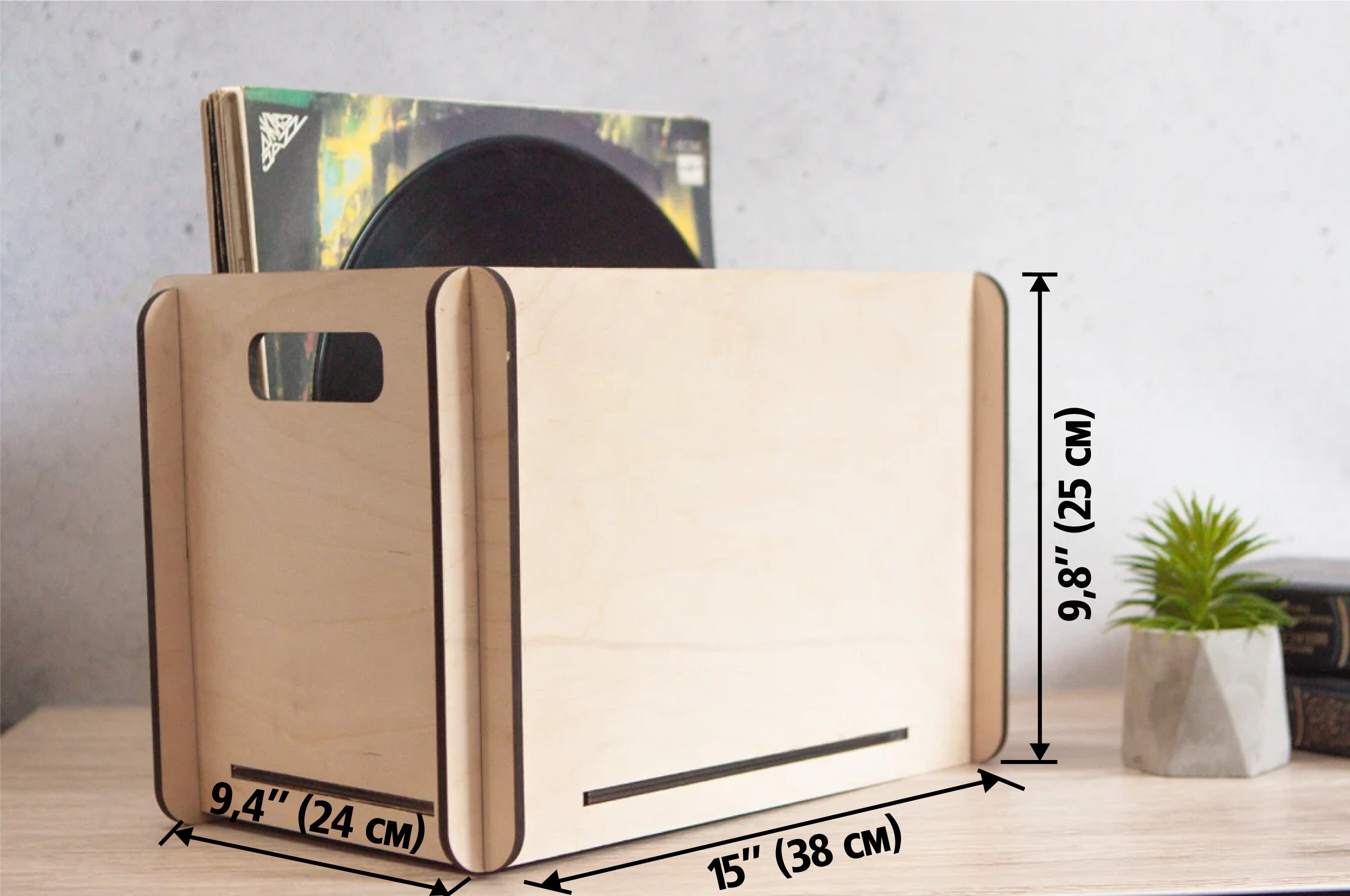 Custom Vinyl Box, Vinyl Record Organizer, Wood Vinyl Storage Box ...