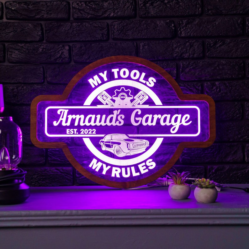Garage Neon Sign Custom Garage Light up Sign Garage Led - Etsy