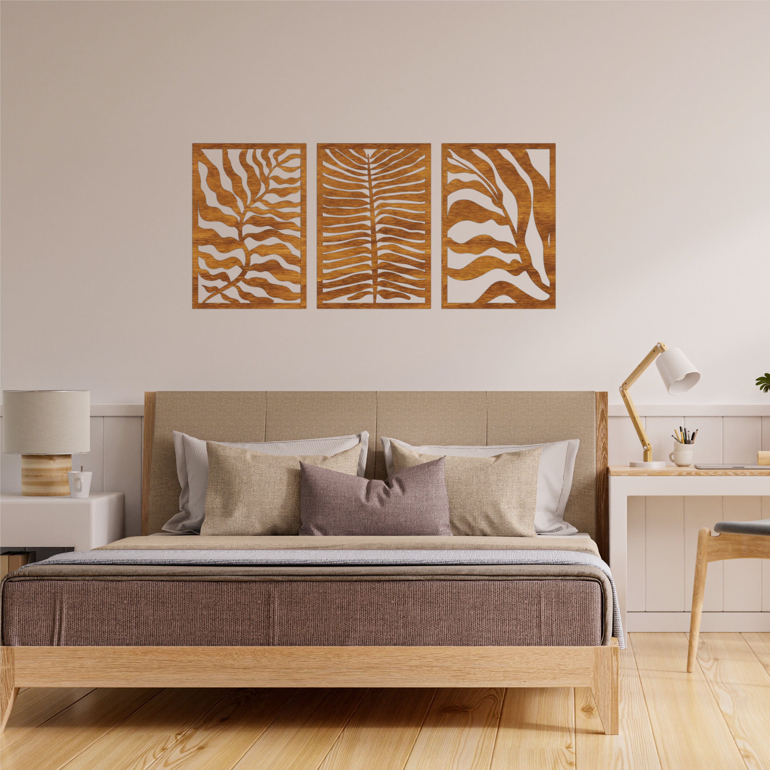 Wood Leaves Wall Art Tropical Leaves Wall Art Leaves Panel - Etsy