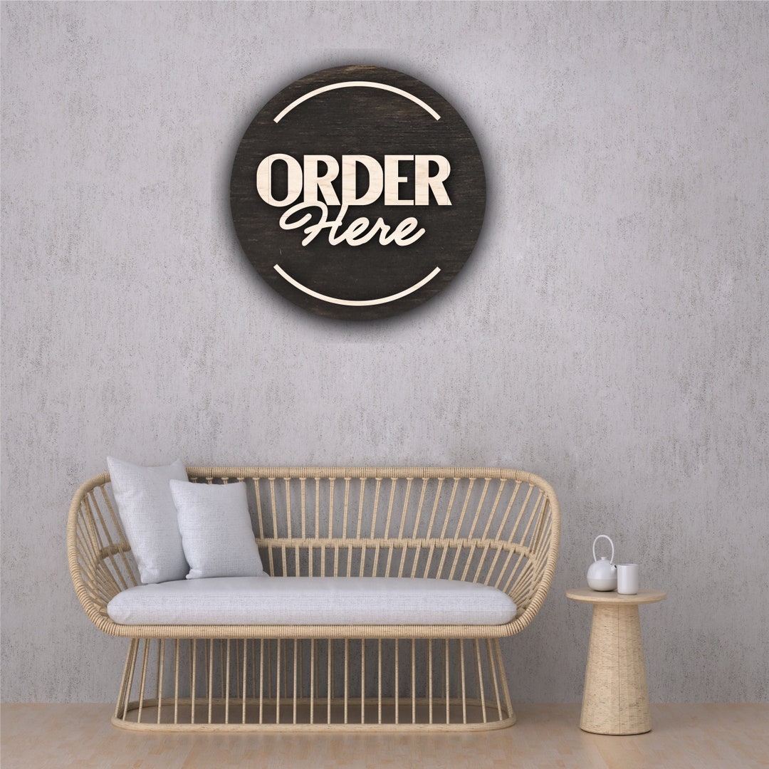 Order Here Sign Wood Order Here Hanging Sign Order Here - Etsy