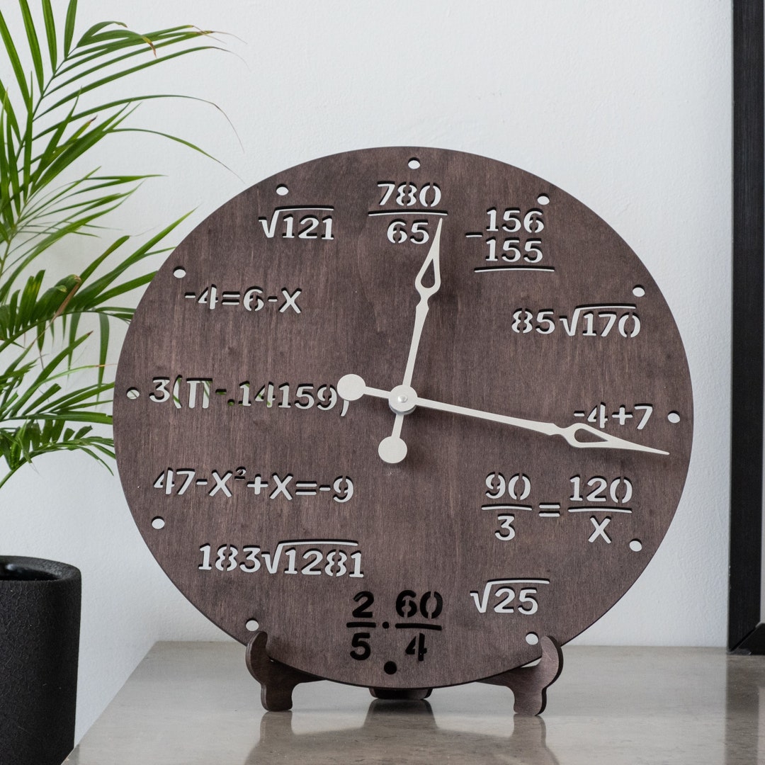 Math Wall Clock, Teacher Wall Clock, Gift for Math Teacher, Mathematics ...