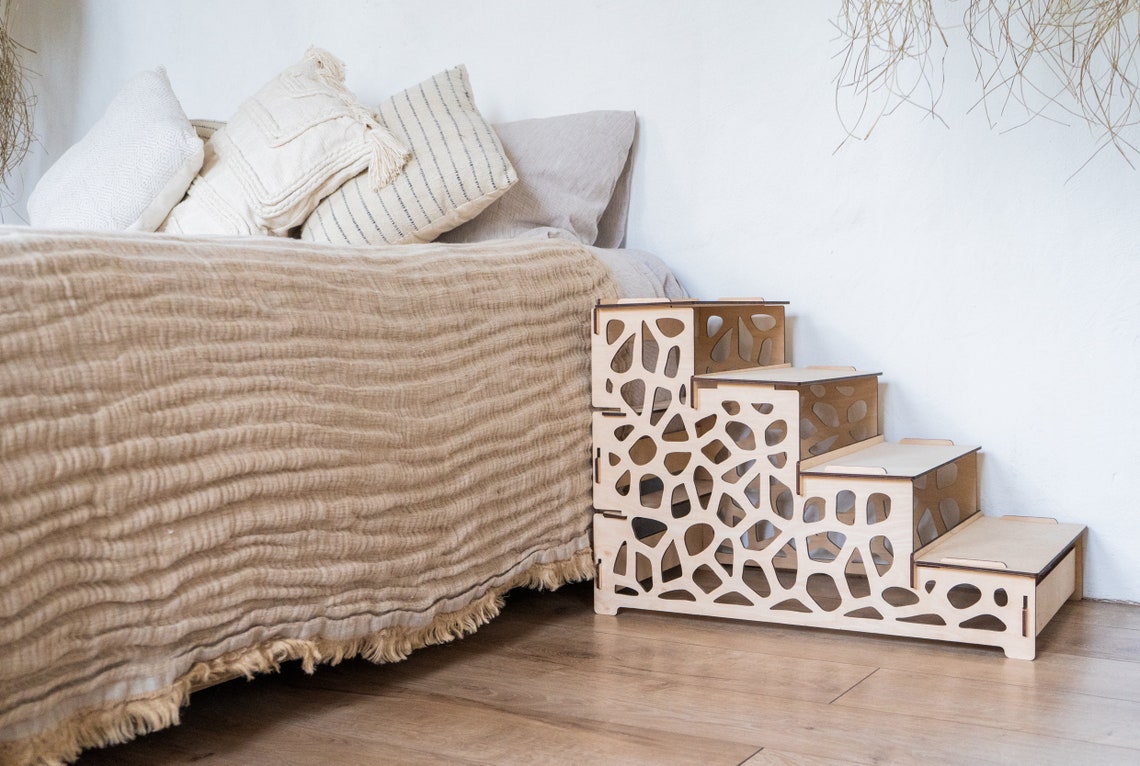 Dog Steps for High Bed Dog Stairs for Tall Bed Wood Dog - Etsy