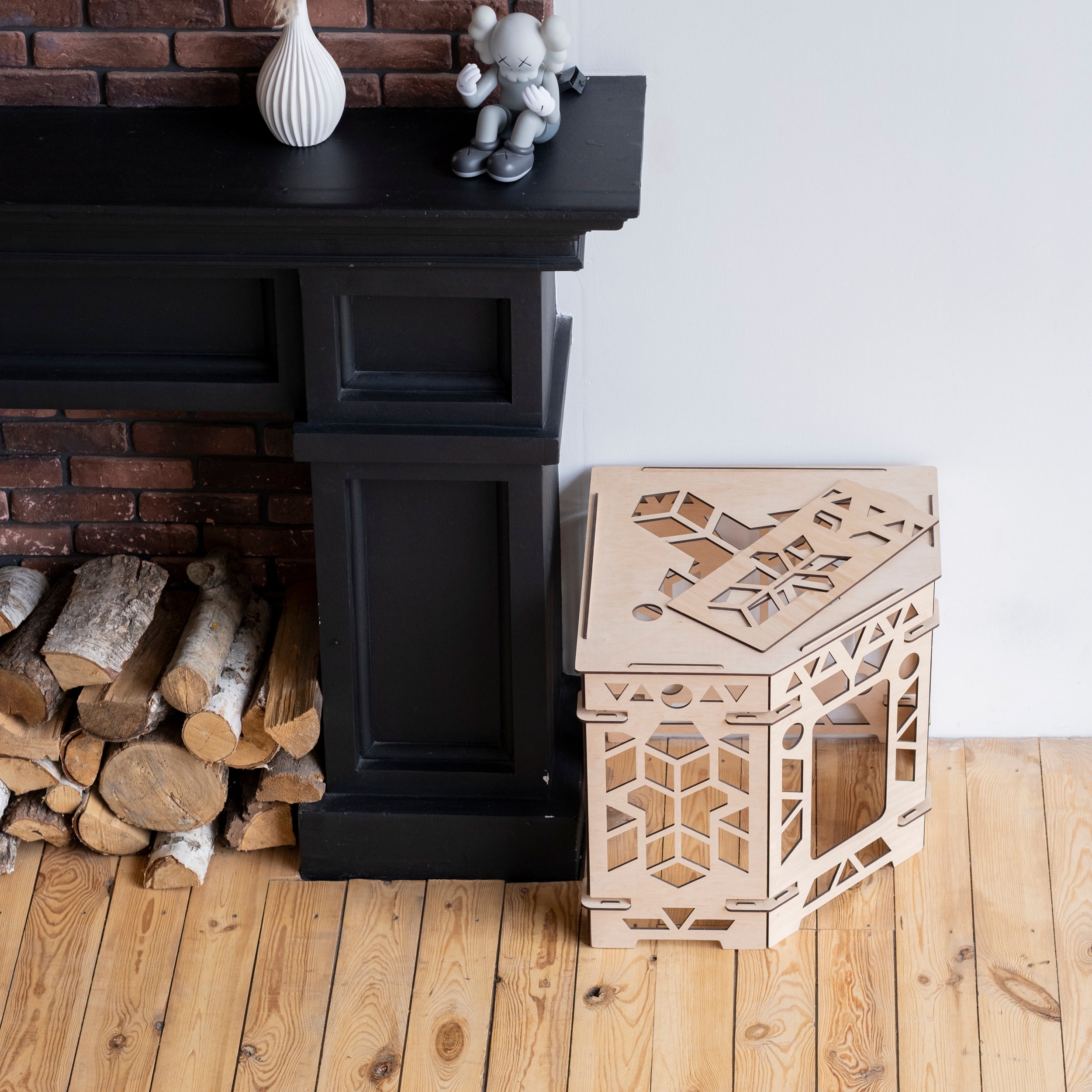 Corner Dog Crate Furniture, Dog House Indoor Large, Corner Dog Kennel ...